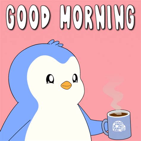 Good Morning Penguin  By Pudgy Penguins Find And Share On Giphy