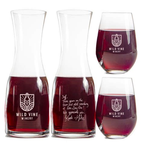 Wine Decanter And 2 Wine Glasses Box Set Swanky Badger