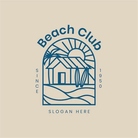 Premium Vector Beach Club Logo Template