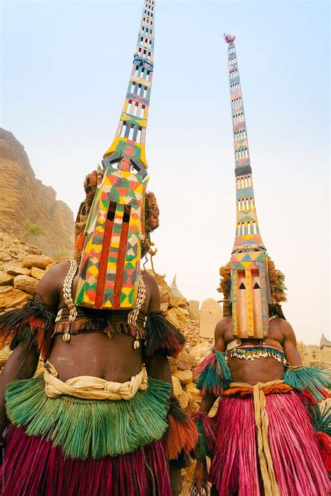 Africa West Africa Mali Dogon Country Bandiagara Escarpment