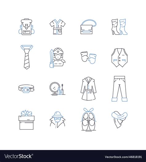 Construction Business Line Icons Collection Build Vector Image