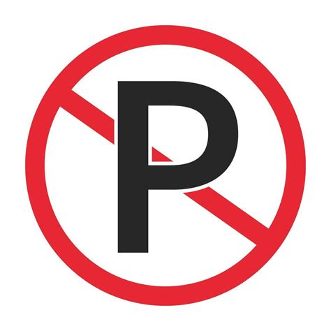 Parking Strictly Prohibited Sign No Parking Sign Vector 26322722