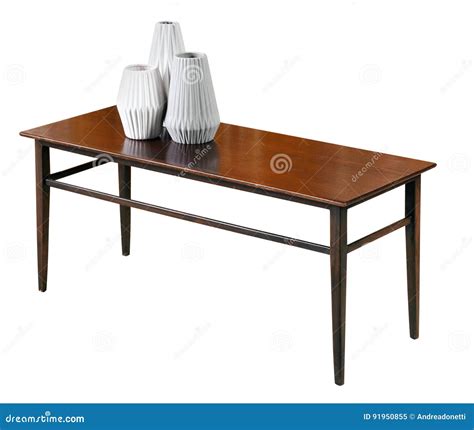 Small Rectangular Mahogany Coffee Table Stock Image Image Of Decor