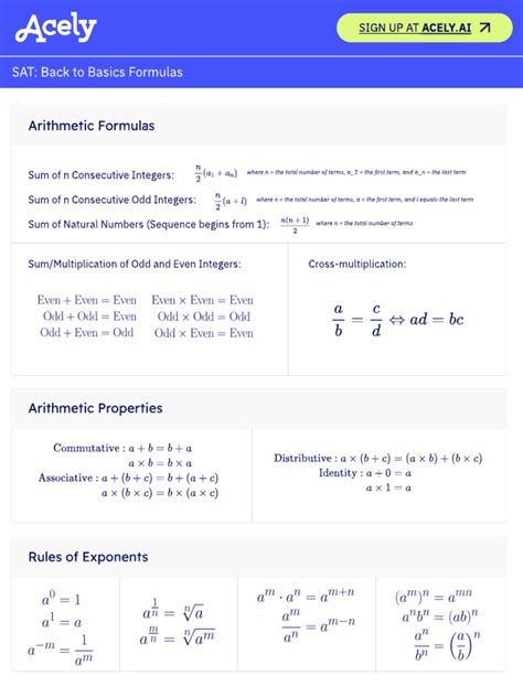 Satmath Cheat Sheet Pdf Triangle Quadratic Equation