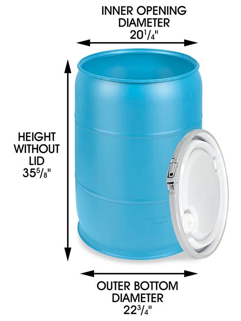Metal 55 Gallon Drum Dimensions