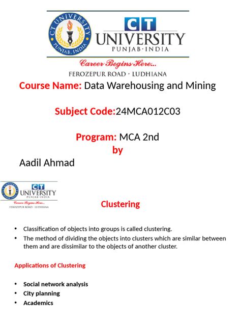 Data Warehouse And Mining Unit 4 Pdf Cluster Analysis Data Analysis