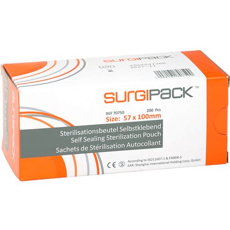 Surgipack Zelfklevende Sterilisatiezakjes 57mm X 100mm Zonder