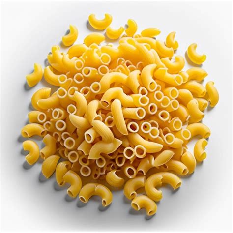 Premium Ai Image Elbow Macaroni Isolated Object On A White Background