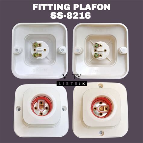 Jual Fitting Lampu Plafon Fitting Lampu Model Broco E27 Cream Murah