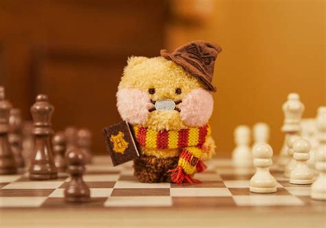 Kakao Friends Harry Potter X Choonsik Fluffy Key Chain 해리포터 × 춘식이
