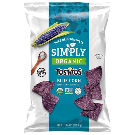 Simply Tortilla Chips With Sea Salt Organic Blue Corn Same Day