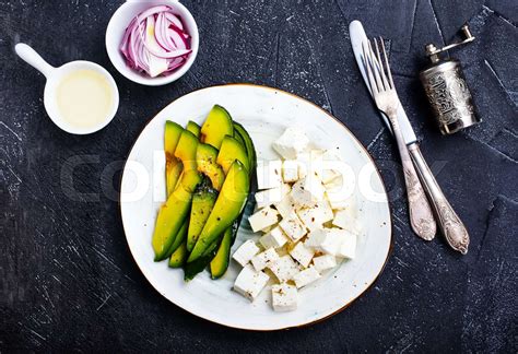 Avocado With Feta Stock Image Colourbox