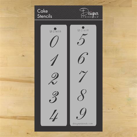 Script Style Numbers For Decorating Cakes Confection Couture Stencils