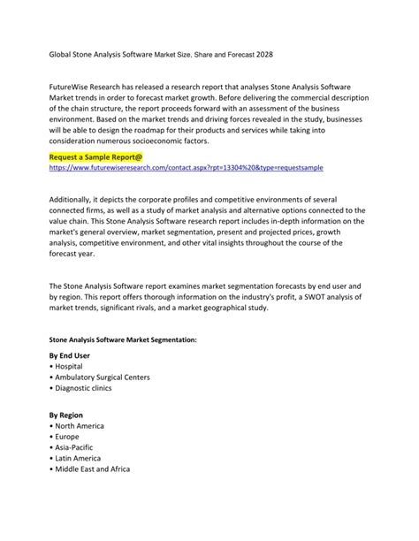 Ppt Stone Analysis Software Market Powerpoint Presentation Free