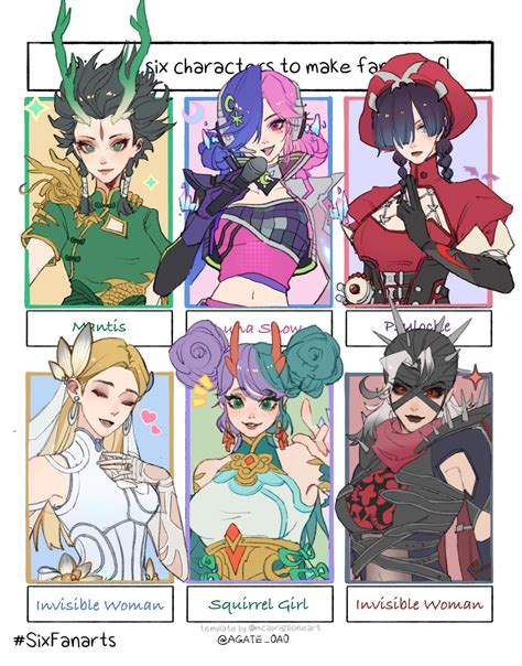 Psylocke Sue Storm Squirrel Girl Luna Snow Malice And 3 More