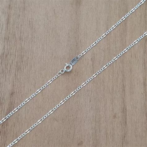 Cadena Plata Ley 925 Figaro Forjada Calibre 50 55 Cm Cuotas Sin Interés