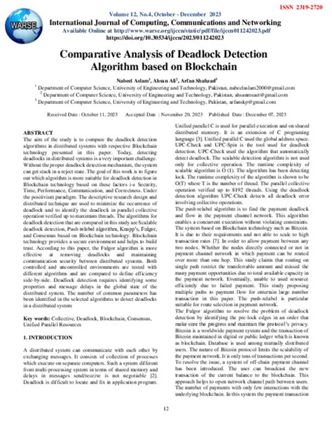 Pdf Comparative Analysis Of Deadlock Detection Algorithm Based On