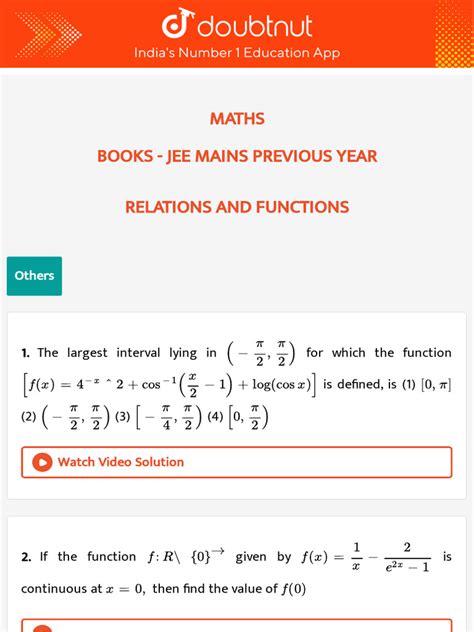18925 Books Doubtnut Question Bank Pdf Mathematical Analysis