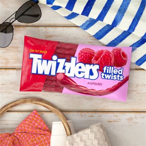 Twizzlers Filled Twists Raspberry Flavored Licorice Style Candy Bag 11