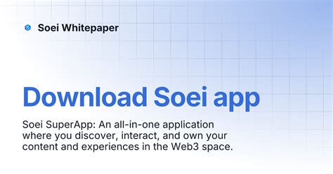 Download Soei App Soei Whitepaper