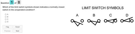 Solved Question 1 Of 8 Which Of The Limit Switch Symbols
