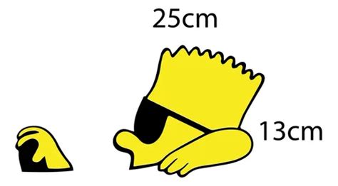 Sticker Bart Simpson Manejando Lavable Cuotas Sin Interés