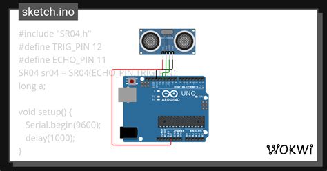 Módulo Sensor ultrasónico Wokwi ESP32 STM32 Arduino Simulator