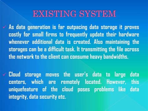 Ensuring Data Integrity On Cloud Data Storage Ppt