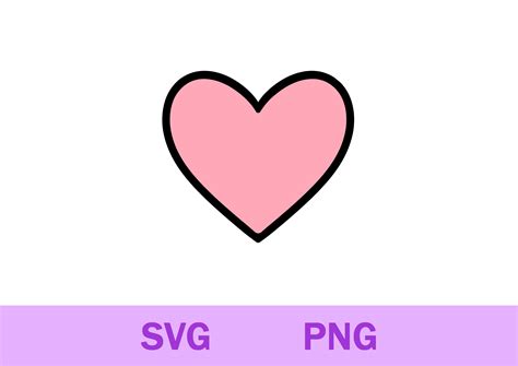 Heart Svg Png Heart Outline Silhouette Svg Png Heart Etsy