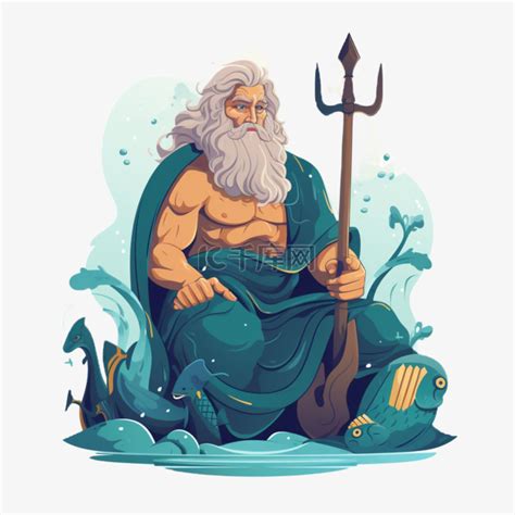 希腊神话故事诸神波塞冬素材图片免费下载 千库网