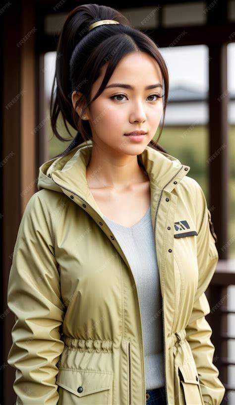 Premium Ai Image Portrait Of A Beautiful Sexy Japanese Woman With A