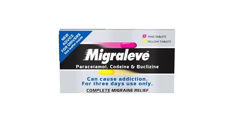 Migraleve 8 Pink And 4 Yellow Tablets For Migraine Relief