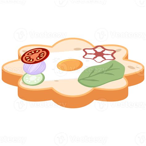 White Bread Slices With Fried Eggs Ready To Serve 27994004 Png