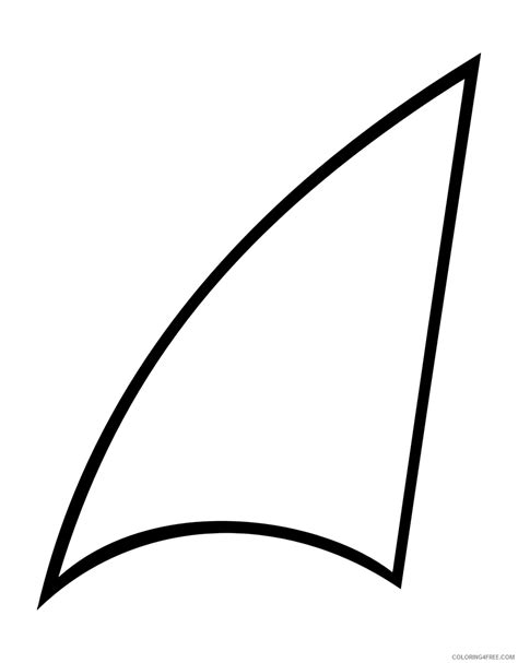 Shark Fin Coloring Pages Shark Fin Cliparts Printable Coloring4free