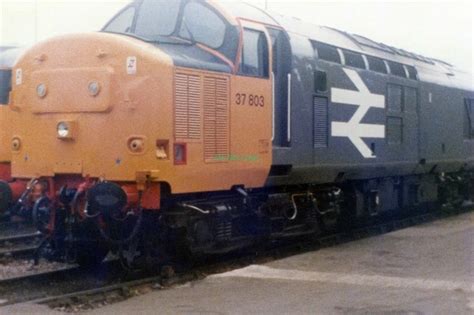 B102 6x4 Glossy Photo Br Class 37 37803 Crewe Works £100 Picclick Uk