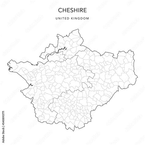 Administrative Map Of Cheshire With County Unitary Authorities And