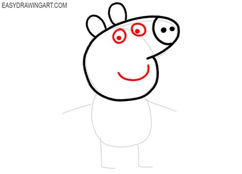 How To Draw Peppa Pig Easy Drawing Art