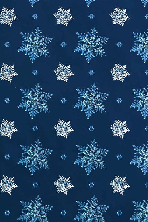 Blue Snowflake Pattern Background