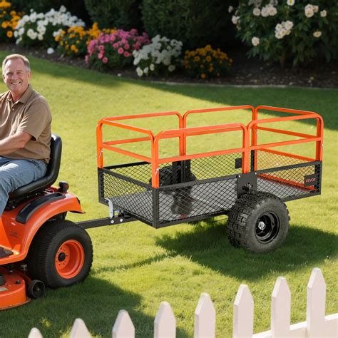Vevor Garden Trailer Dump Cart 1800 Lbs 28 Cu Ft Steel