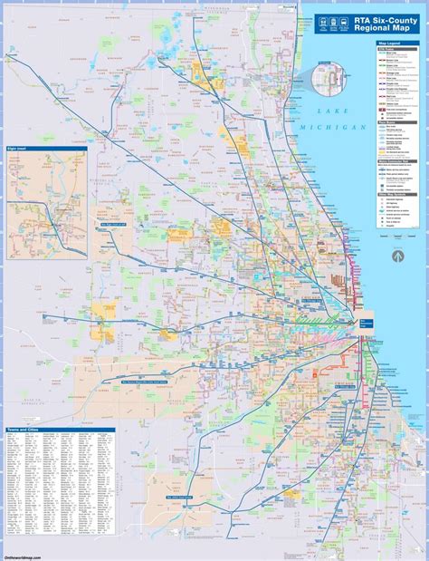 Chicago Area Cta Metra And Bus Map