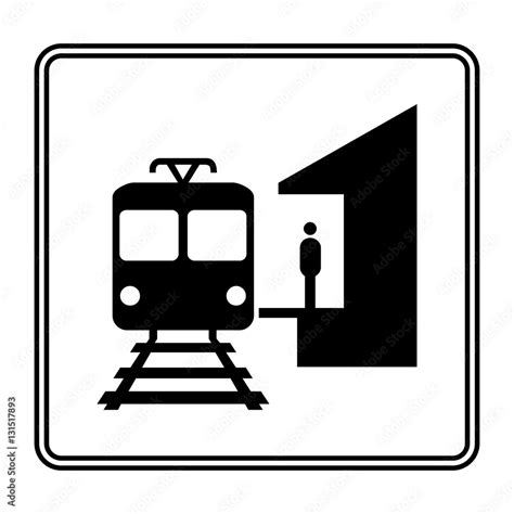 Electro Train Stop Stock Vector Adobe Stock