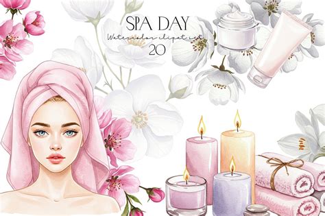Spa Day Clipart Set Graphic By Design Shop · Creative Fabrica