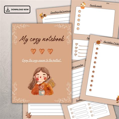 Cozy Season Digital Notebook Instant Download 20 Pages Of Pure Autumn