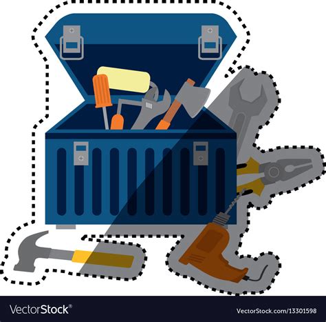 Tools Kit Box Royalty Free Vector Image Vectorstock