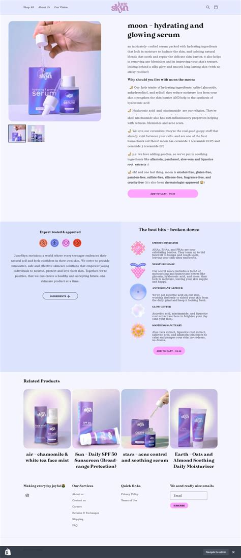 Juneskyn Shopify Shopifythemedesign Figmatoshopify Designer Tailwind Figma Json