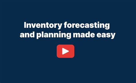 Inventory Forecasting And Planning Made Easy