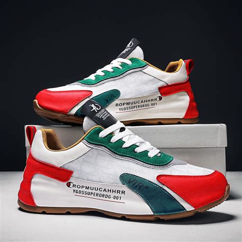 Hot Stockshoes For Men Luxury Designer Sneakers Leather Mesh Splicing