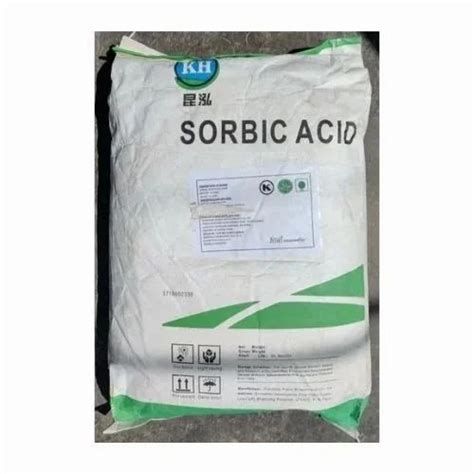 Form Powder Sorbic Acid For Food Industry Packaging Size 25 Kg Bags