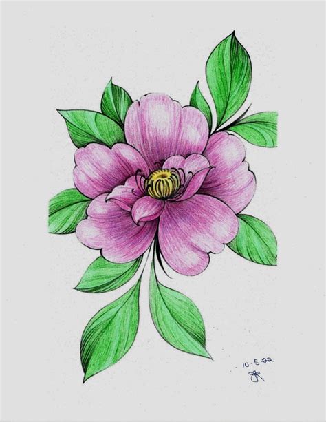 Pink Flower Drawing