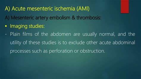 Mesenteric Vascular Disease Pptx